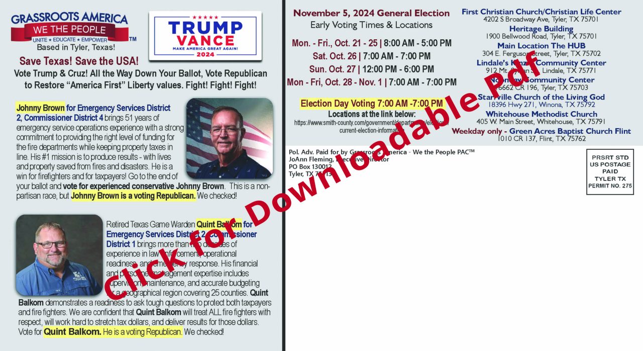 2024 Republican Primary Endorsements - Grassroots America - We The People