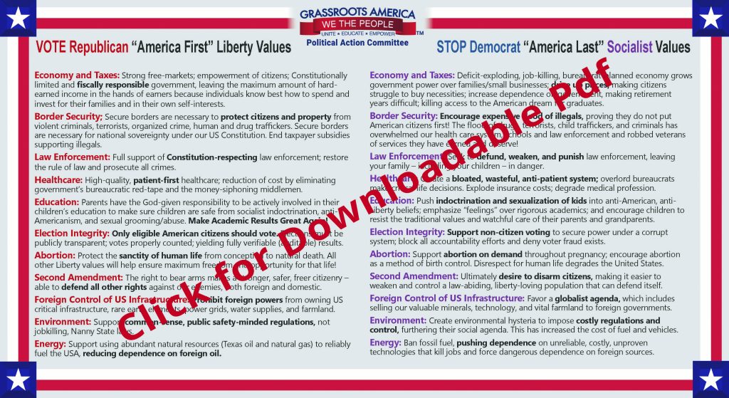 2024 Republican Primary Endorsements - Grassroots America - We The People